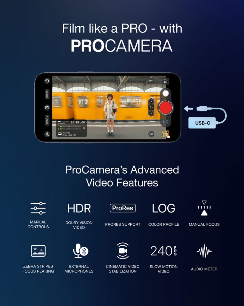 Film like a Pro with ProCamera: ProRes LOG video on iPhone